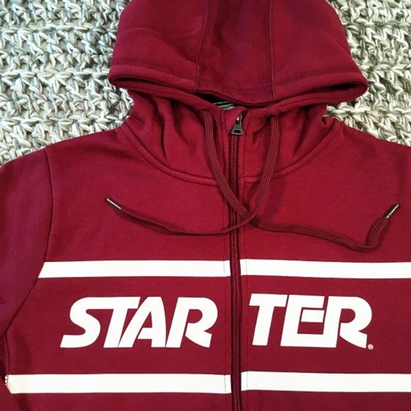 STARTER | Tops | Starter Team Hoodie Maroon Small Nwt | Poshmark